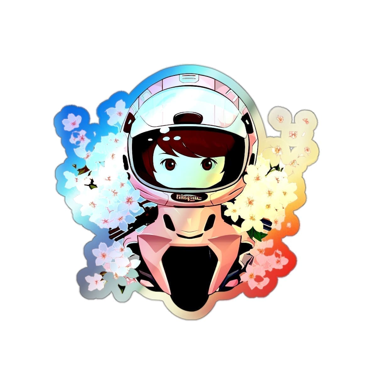 BLOSSOMBIKER #2 HOLOGRAPHIC STICKER | Tripy Store