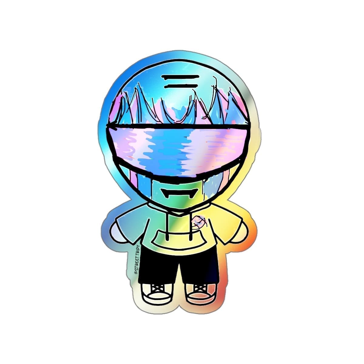 PLUSHIE DRAFT HOLO (FRONT) STICKER | Tripy Store
